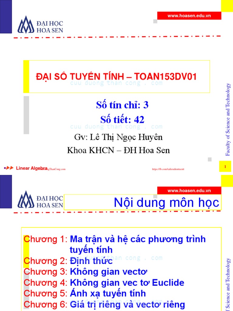 Dai So Tuyen Tinh Le Thi Ngoc Huyen 1.1 1.3 Ma Tran Phep Toan Cac Phep ...