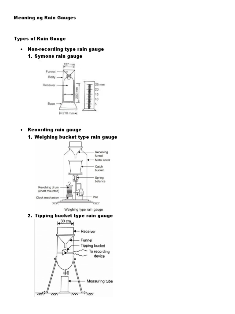 Overview of Symons Rain Gauge | PDF