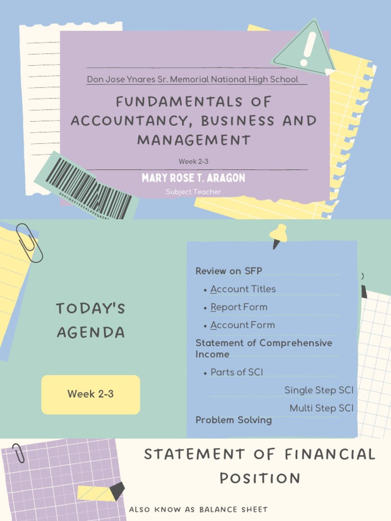 FABM 2 WEEK 2-3 FINAL (September) | PDF | Expense | Income Statement