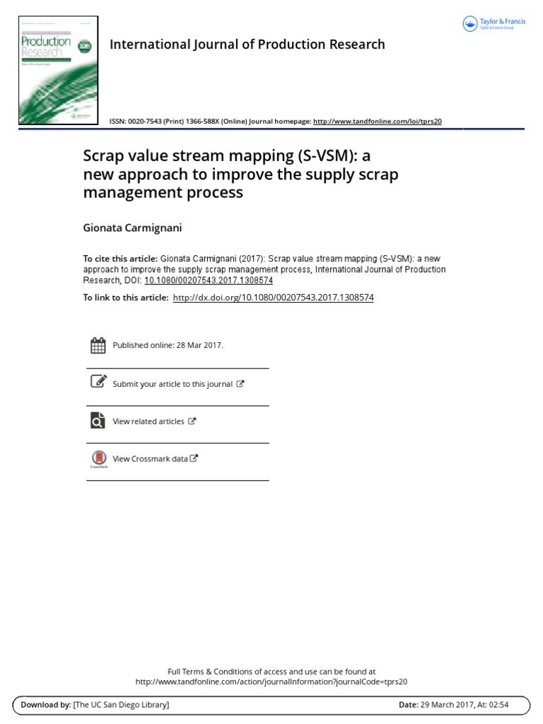 Scrap Value Stream Mapping (S-VSM) A New Approach To Improve The Supply Scrap | PDF | Lean ...
