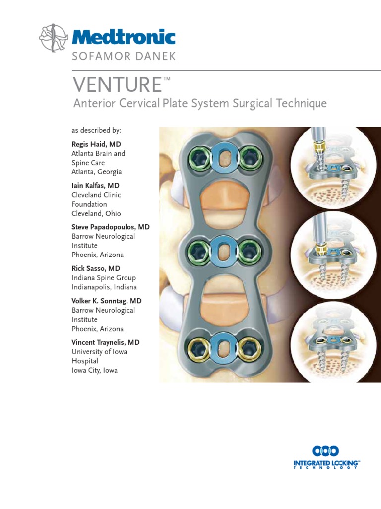 MEDTRONIC Placa Cervical Venture | PDF | Implant (Medicine ...
