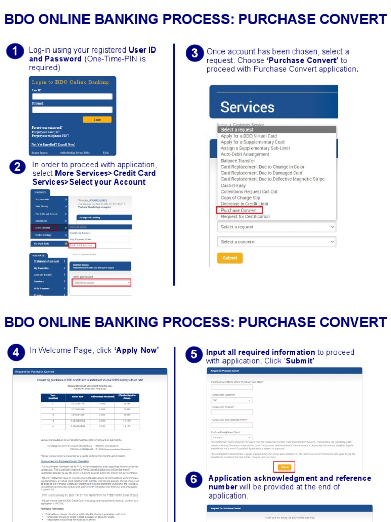 Purchase Convert BDO Online Banking Step by Step Process v110322 | PDF Purchase Convert BDO Online Banking Step by Step Process v110322 | PDF