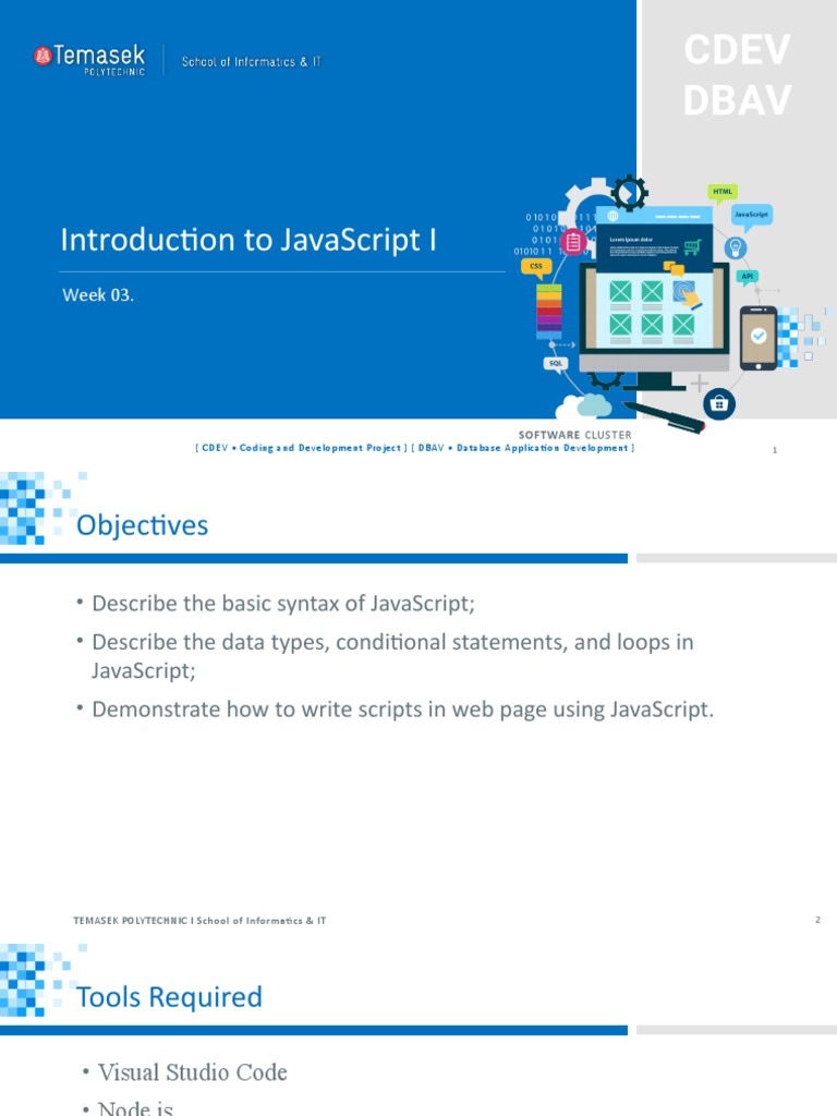 Introduction To Javascript I Pdf Java Script Scope Computer Science