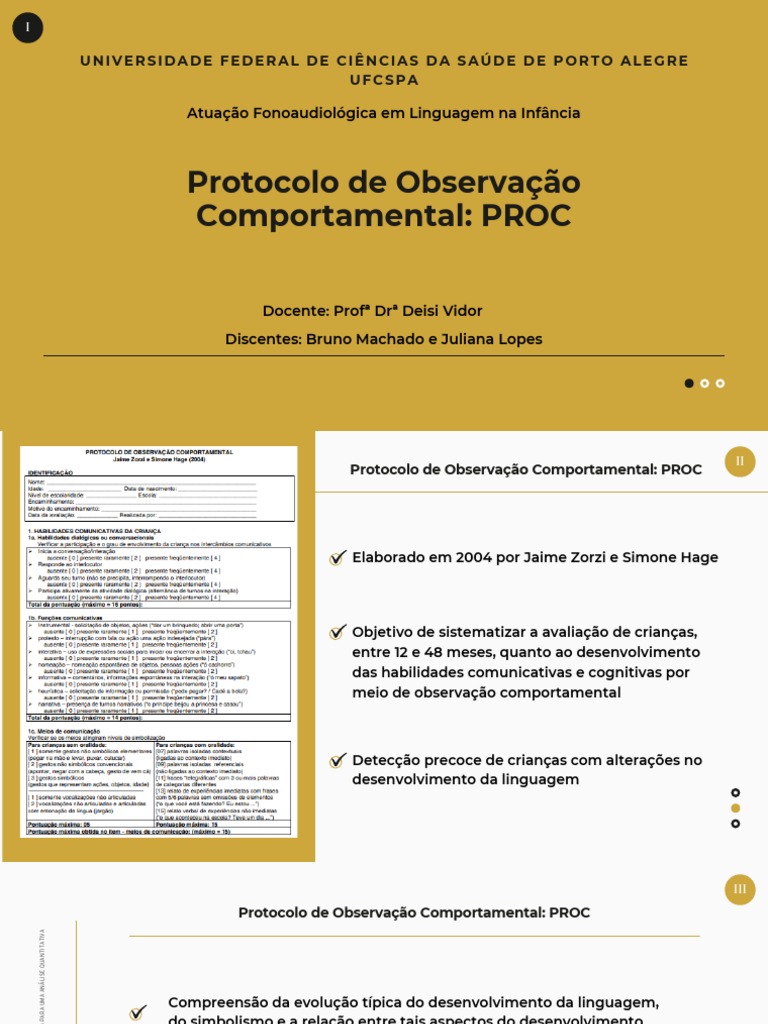 Apresentação Do PROC | PDF | Comunicação | Ciências comportamentais