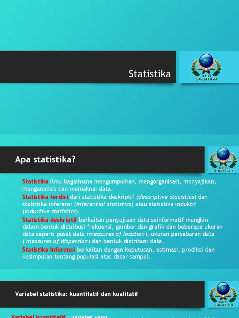Pertemuan 1. Mengapa Belajar Statistik 1 | PDF