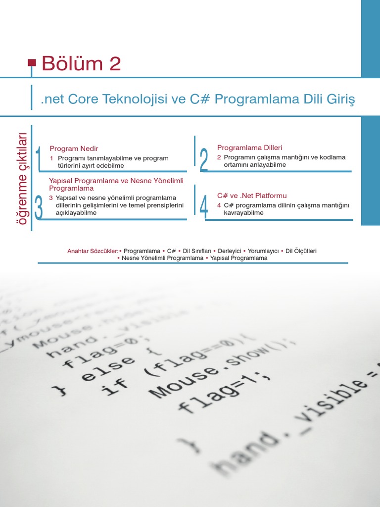 Program Nedir Programlama Dilleri: Anahtar Sözcükler | PDF