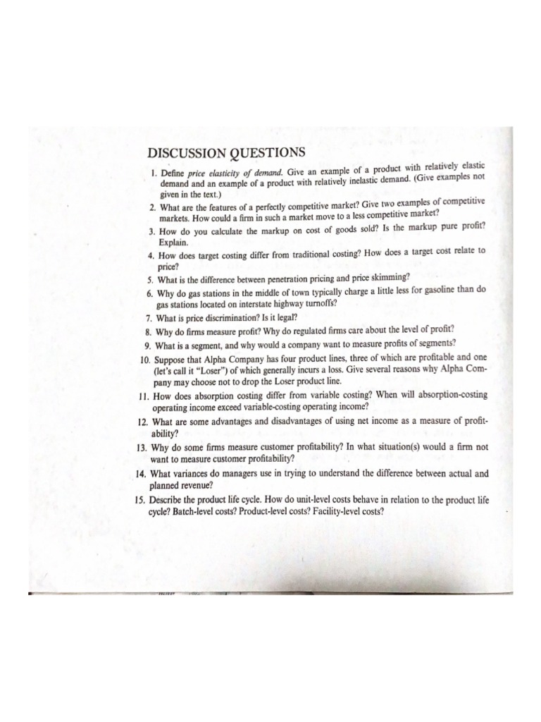 Discussion Questions | PDF