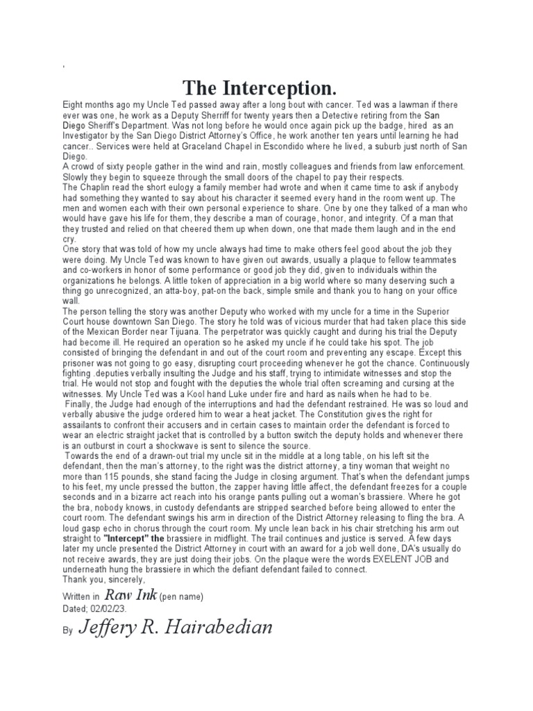 The Interception | PDF