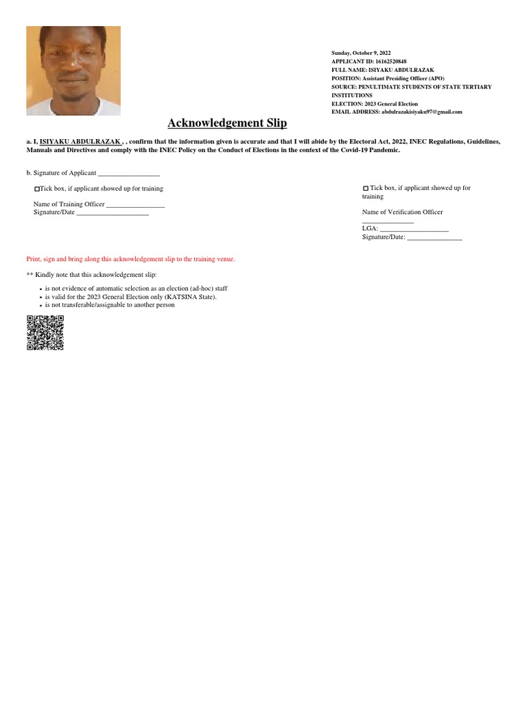 10 Acknowledgement Slip | PDF