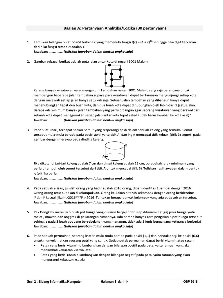 OSP Informatika 2016 | PDF