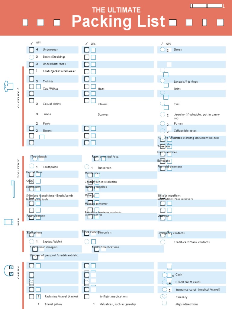 The Ultimate Packing List - Interactive Long Long | PDF | Consumer ...