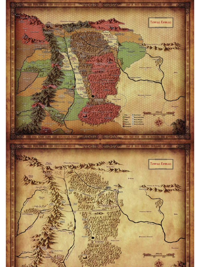 Mapas Terras Ermas Impressao A2 | PDF | Universos ficcionais | J. R. R. Tolkien