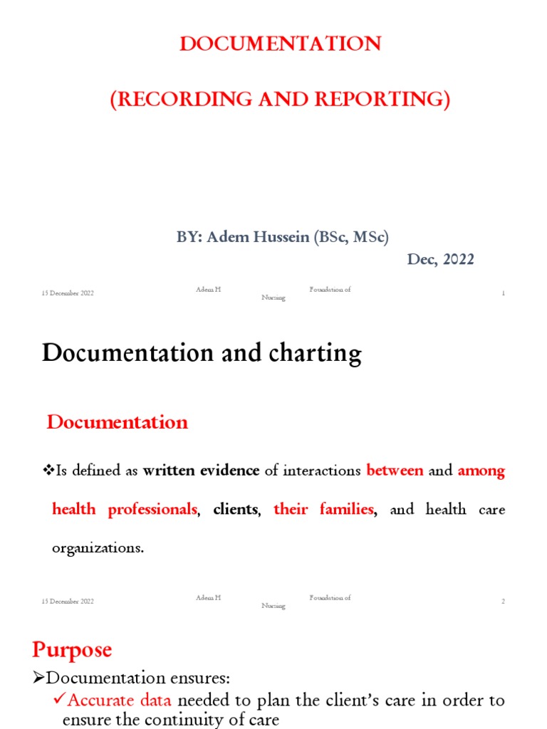 2 Recording And Reporting Pdf Patient Nursing