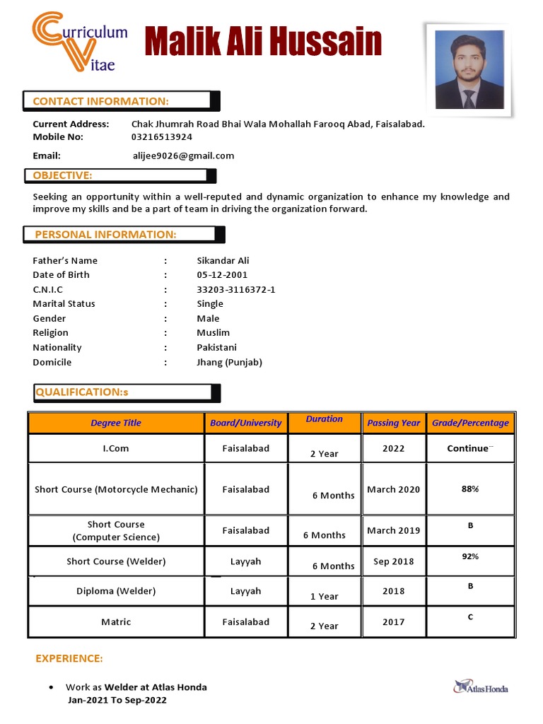 CV of Me | PDF