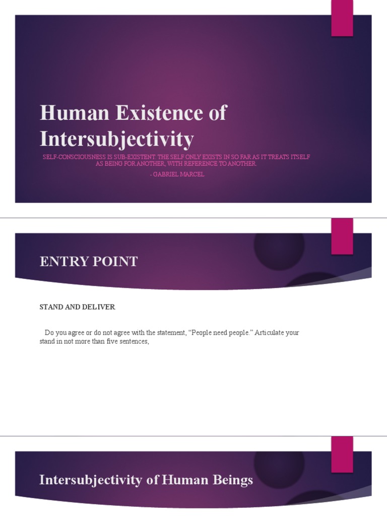 Week 8 Intersubjectivity | PDF | Self | Metaphysics