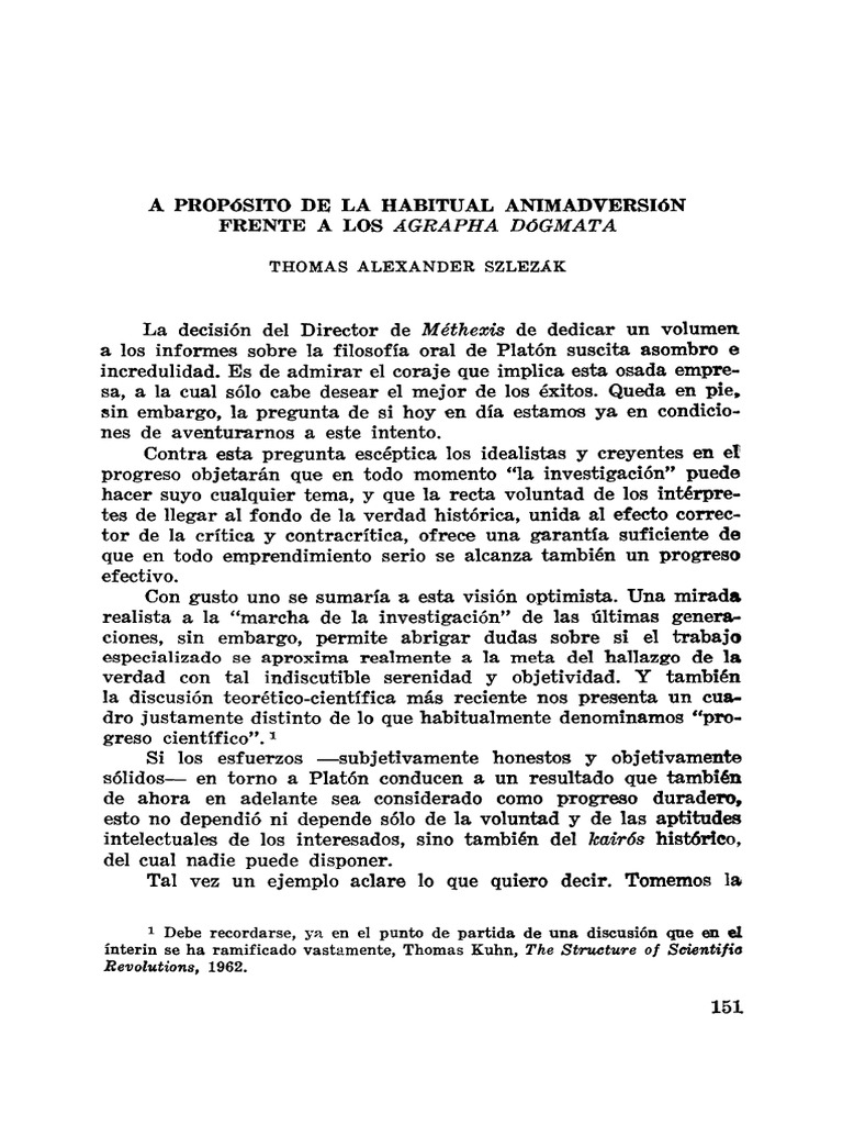 Slezak - A PROPoSITO DE LA HABITUAL ANIMADVERSIoN FRENTE A LOS AGRAPHA ...