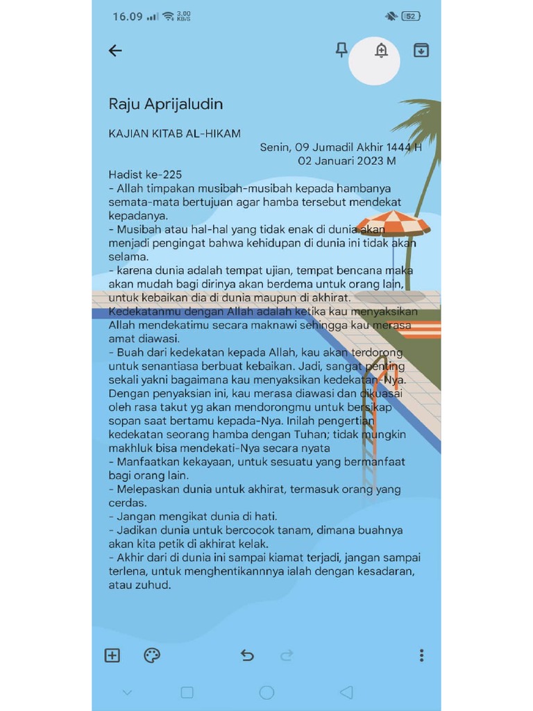 Kajian Kitab Al-Hikam (225) - Raju Aprijaludin | PDF