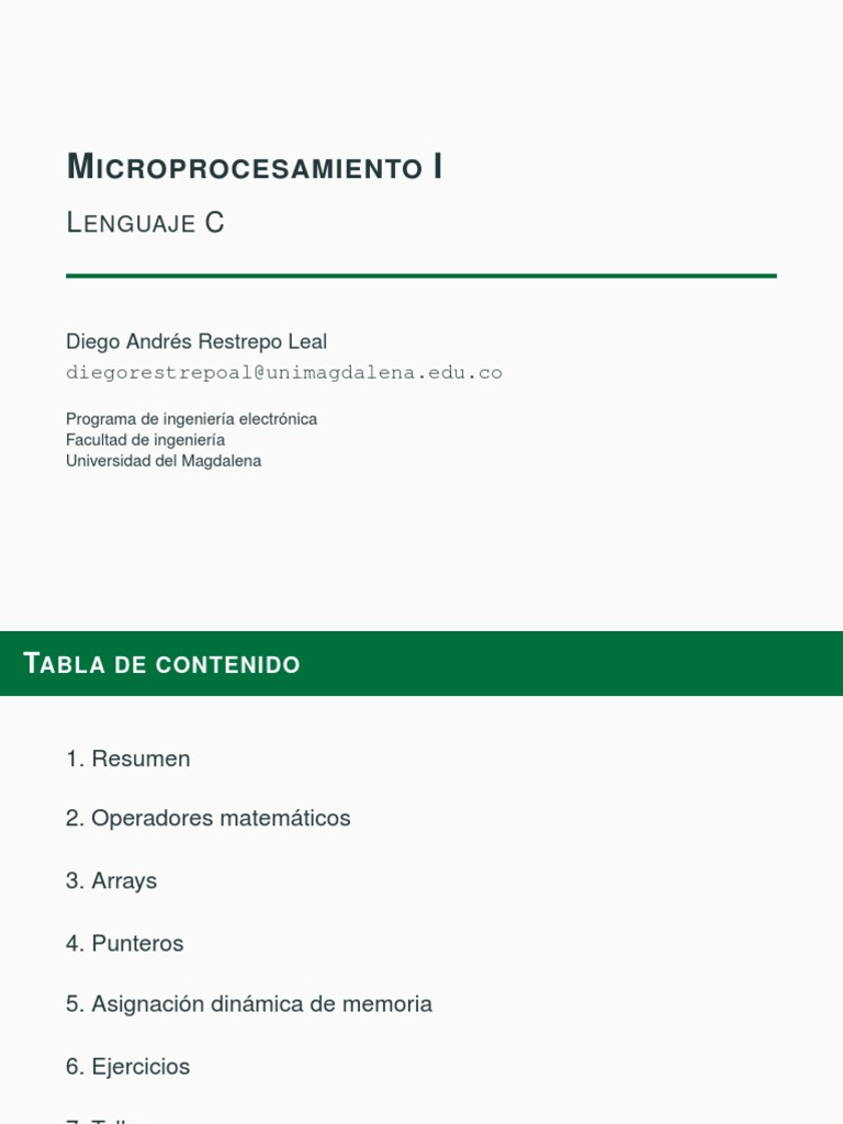 Diap Micros Clase 02 | Descargar gratis PDF | Puntero (Programación de computadora) | Datos
