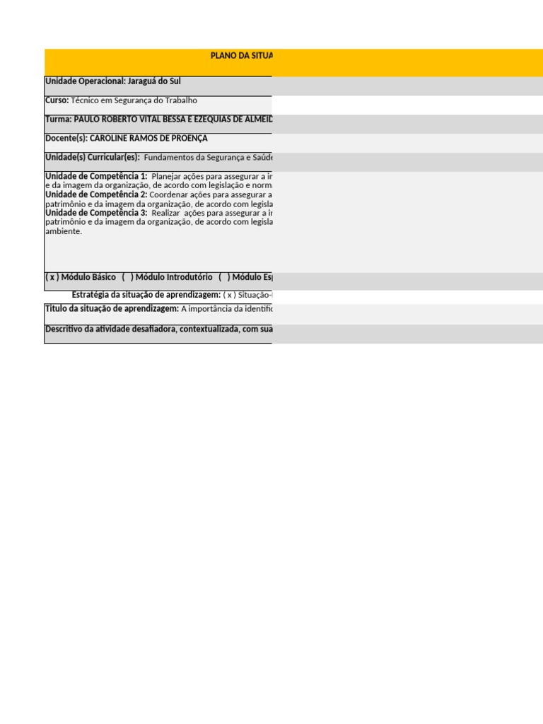 Uc3 Sa4 Plano | PDF | Lei Trabalhista | Aprendizado