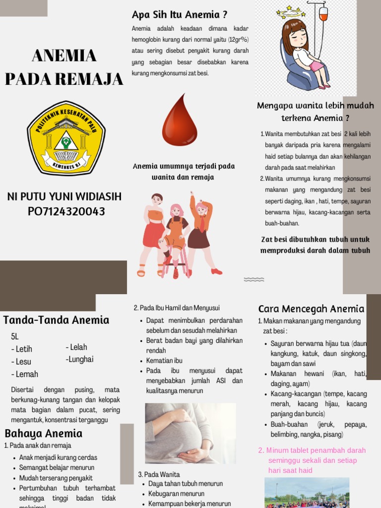 LEAFLET ANEMIA PADA REMAJA | PDF