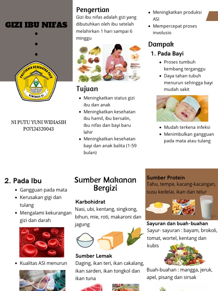 LEAFLET GIZI IBU NIFAS | PDF