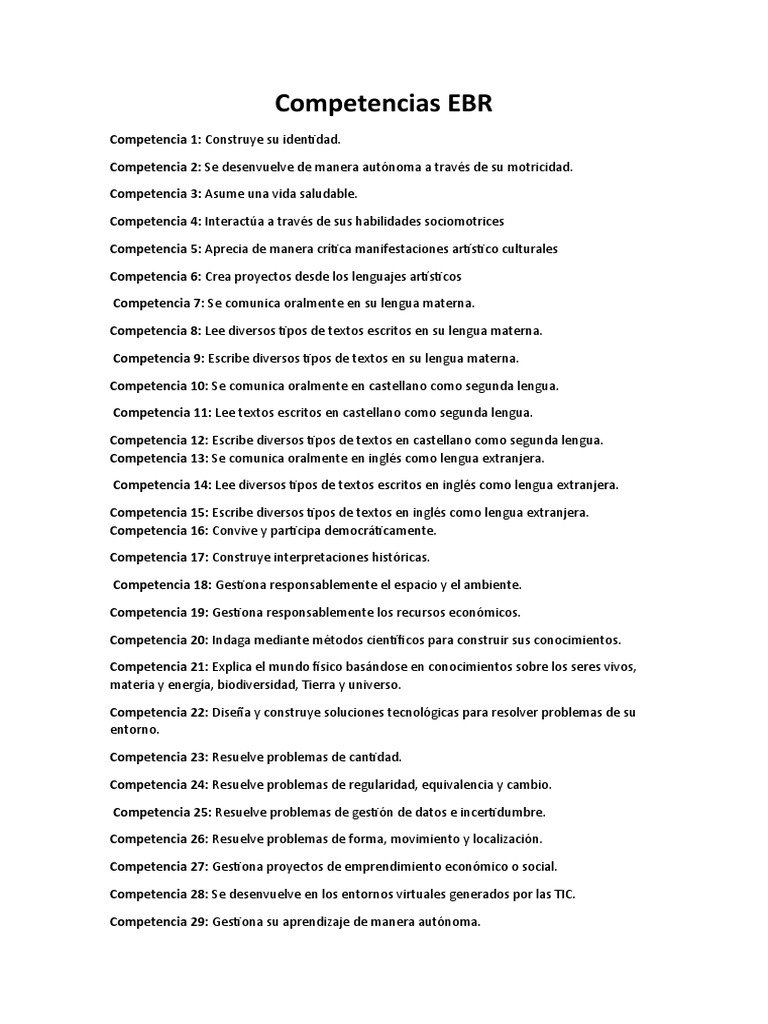 29 Competencias Del CN | PDF
