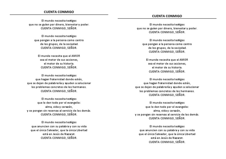 Cuenta Conmigo | PDF