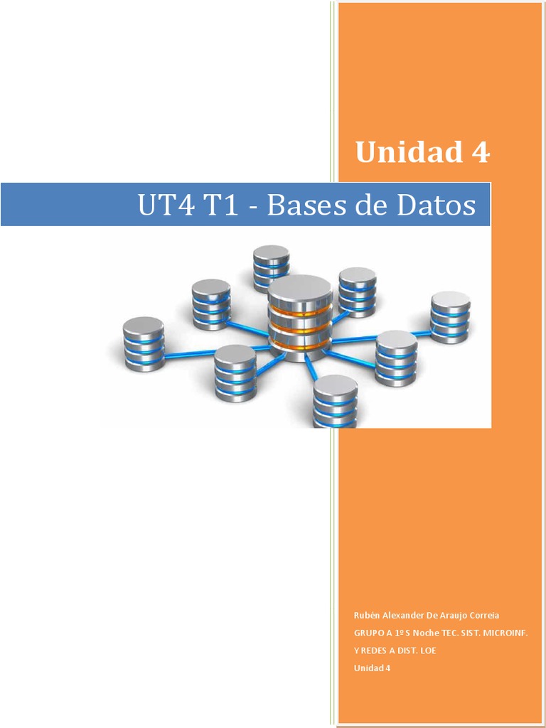 UT4 T1 - Bases de Datos - Ruben - Alexander - Dearaujo - Correia | PDF | SQL | Informática
