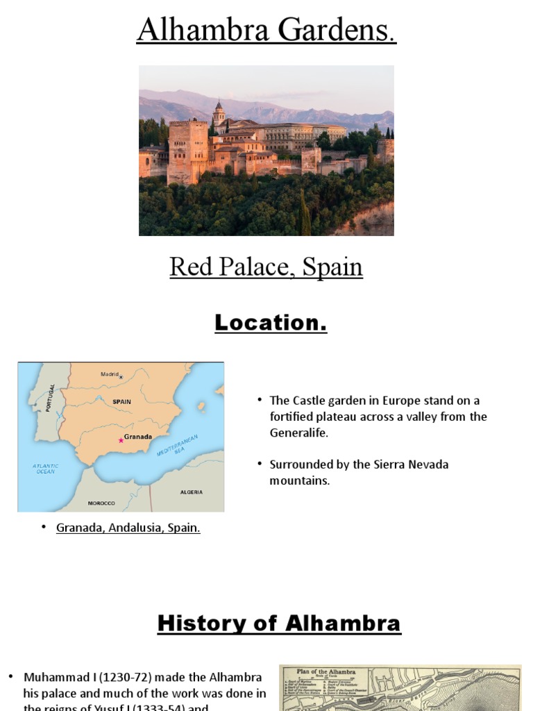 Alhambra Gardens: History and Design | PDF