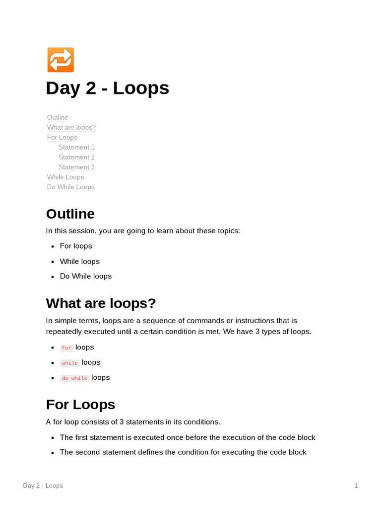 Loops | PDF | Control Flow | Computing