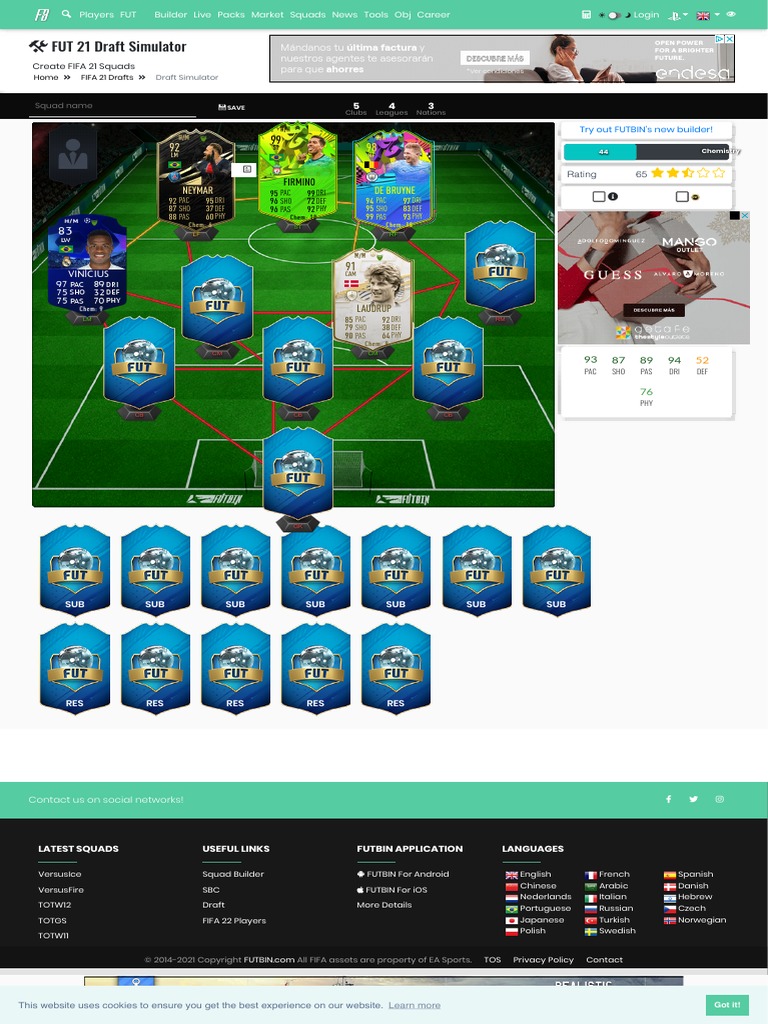 FIFA 21 Draft Simulator FUTBIN | PDF | Linguistics