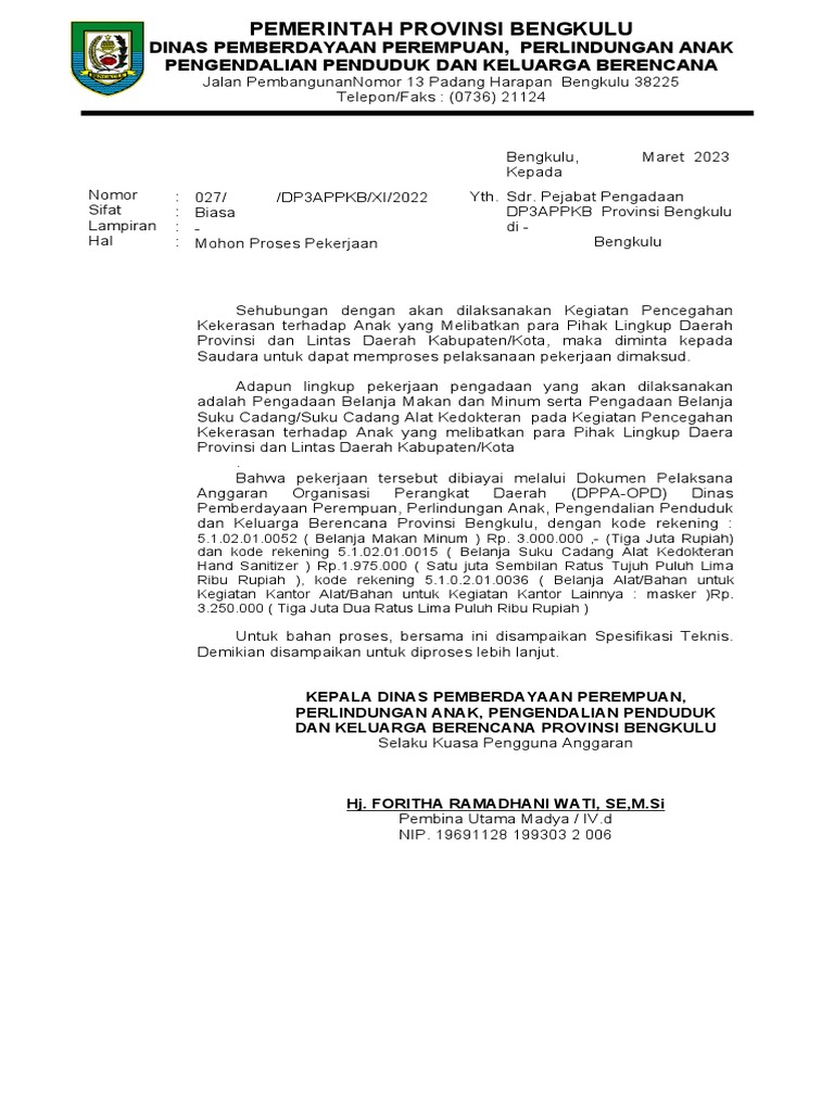 Surat Ke Lpse Nov 22 | PDF