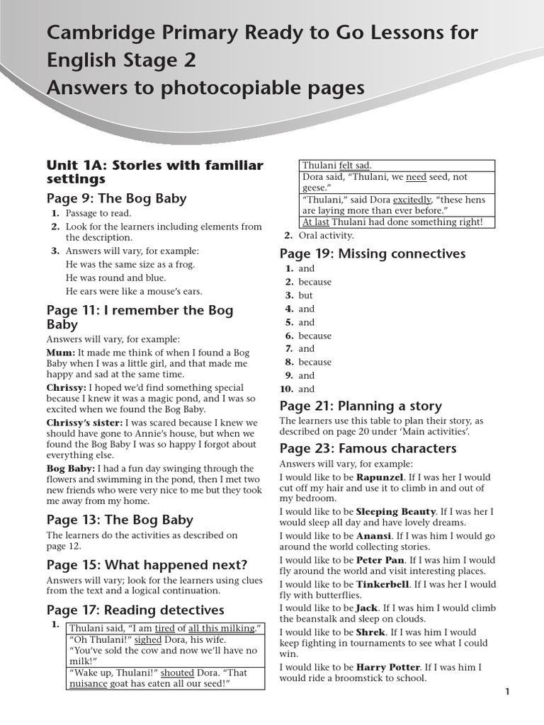 Ready To Go Lessons For English Stage 2 Answers | PDF | Plough | Butterfly