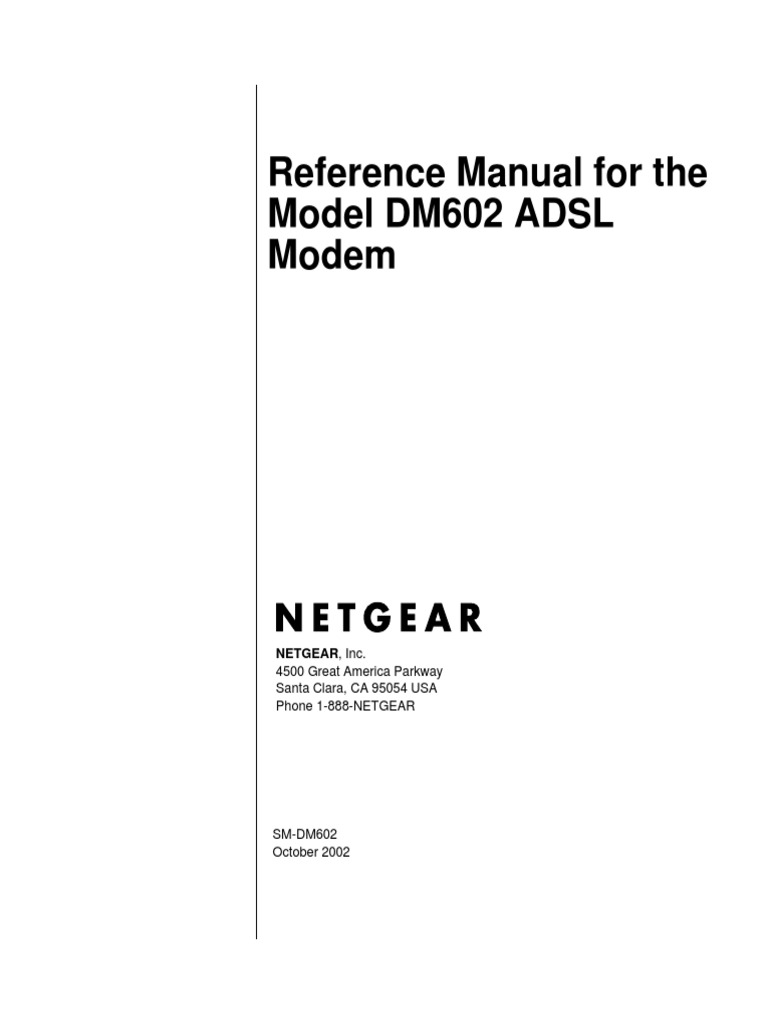 Reference Manual - DM602A | PDF | Ip Address | Modem