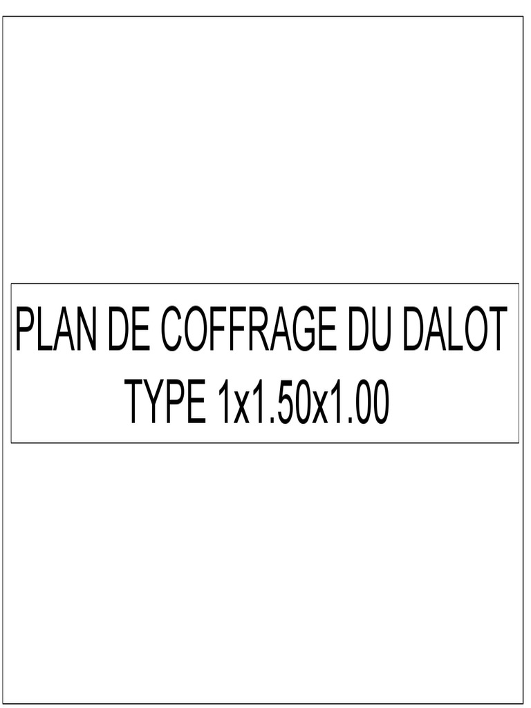 Plan de Ferraillage du Dalot 1x1.50 | PDF
