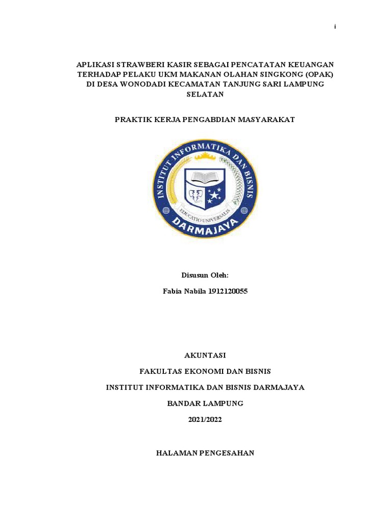 LAPORAN INDIVIDU Fabia Nabila PKPM 27 Edit Baru | PDF | Bisnis