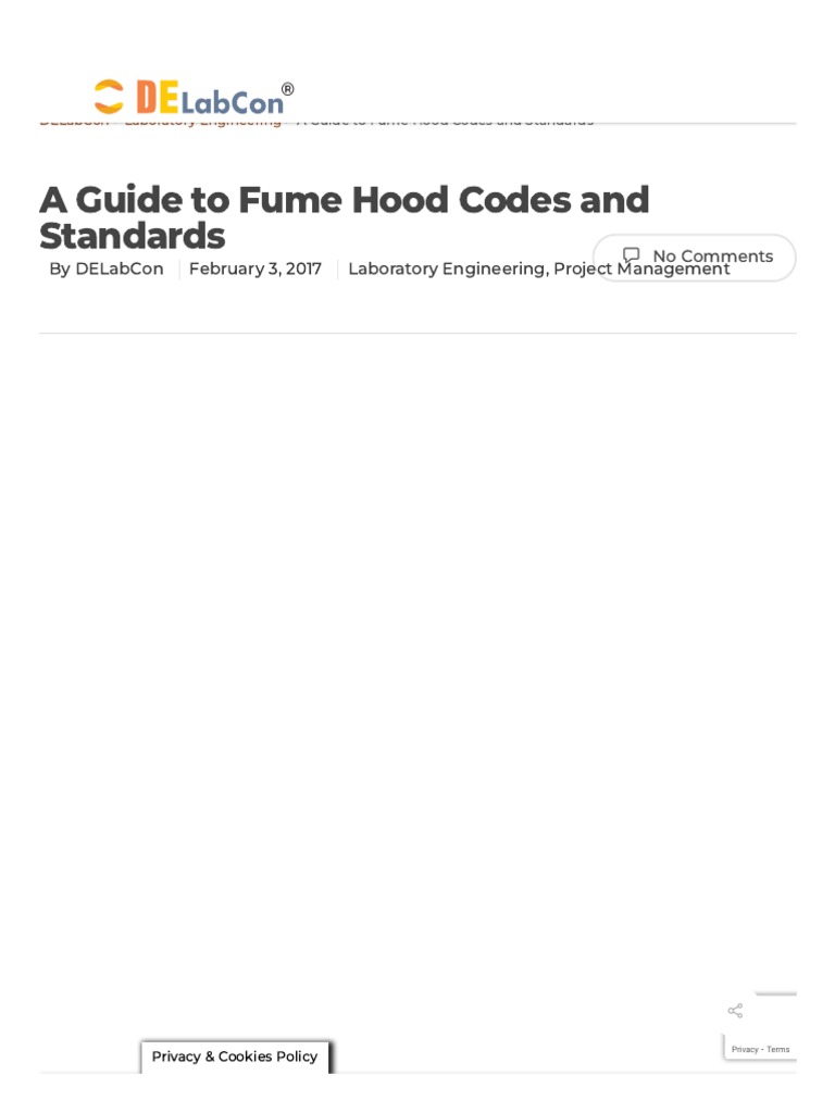 Fume Hood Codes and Standards Guide | PDF | Laboratories | Ventilation ...
