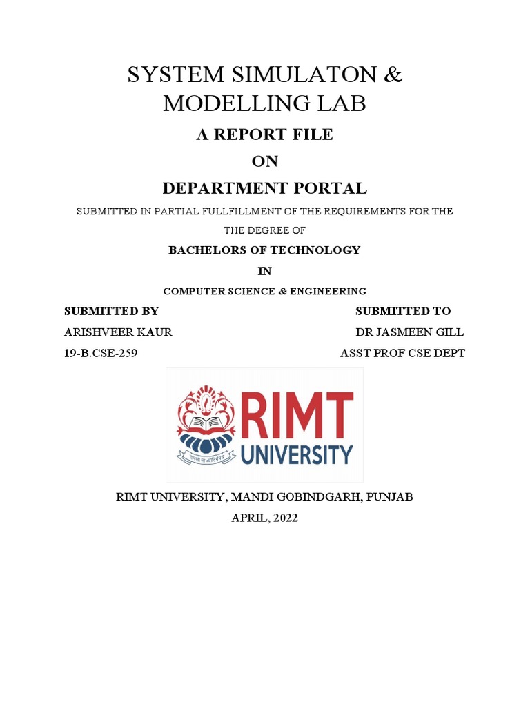 Simulation Report File | PDF | Simulation | Computer Simulation Simulation Report File | PDF | Simulation | Computer Simulation