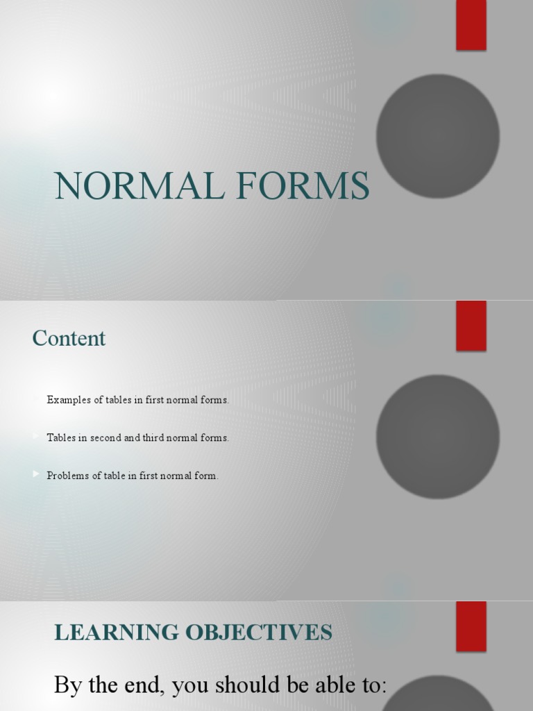 Normal Forms | PDF | Computer Data | Information Technology