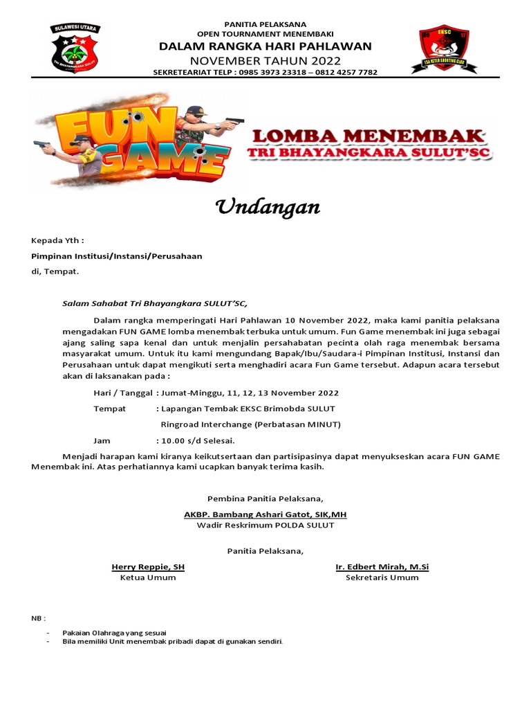 Contoh Undangan Fun Game | PDF