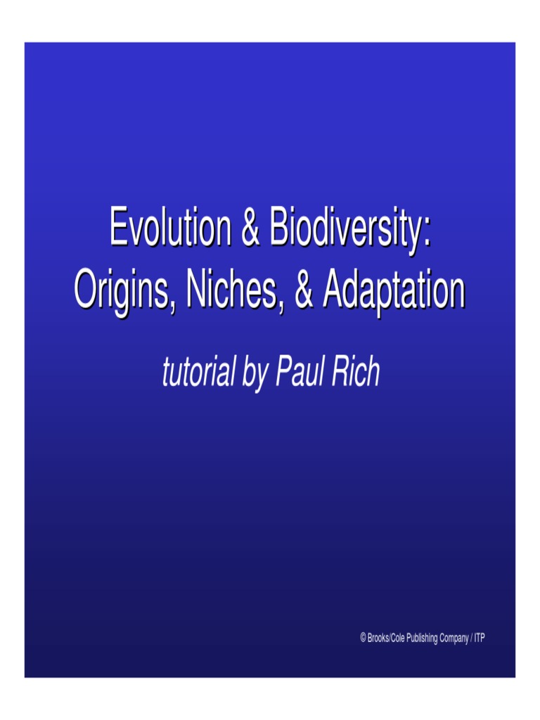 Origin of Biodiversity | PDF | Evolution | Natural Selection