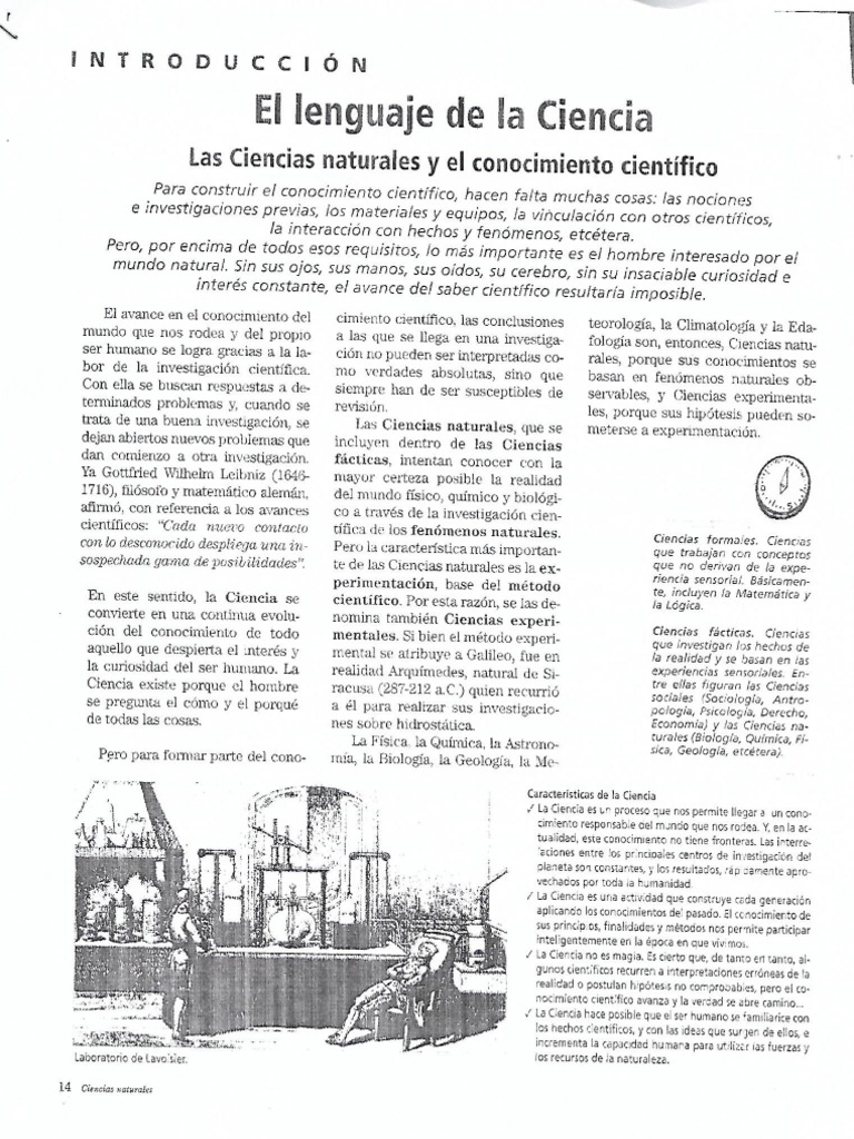 El Lenguaje de La Ciencia. Lectura | PDF