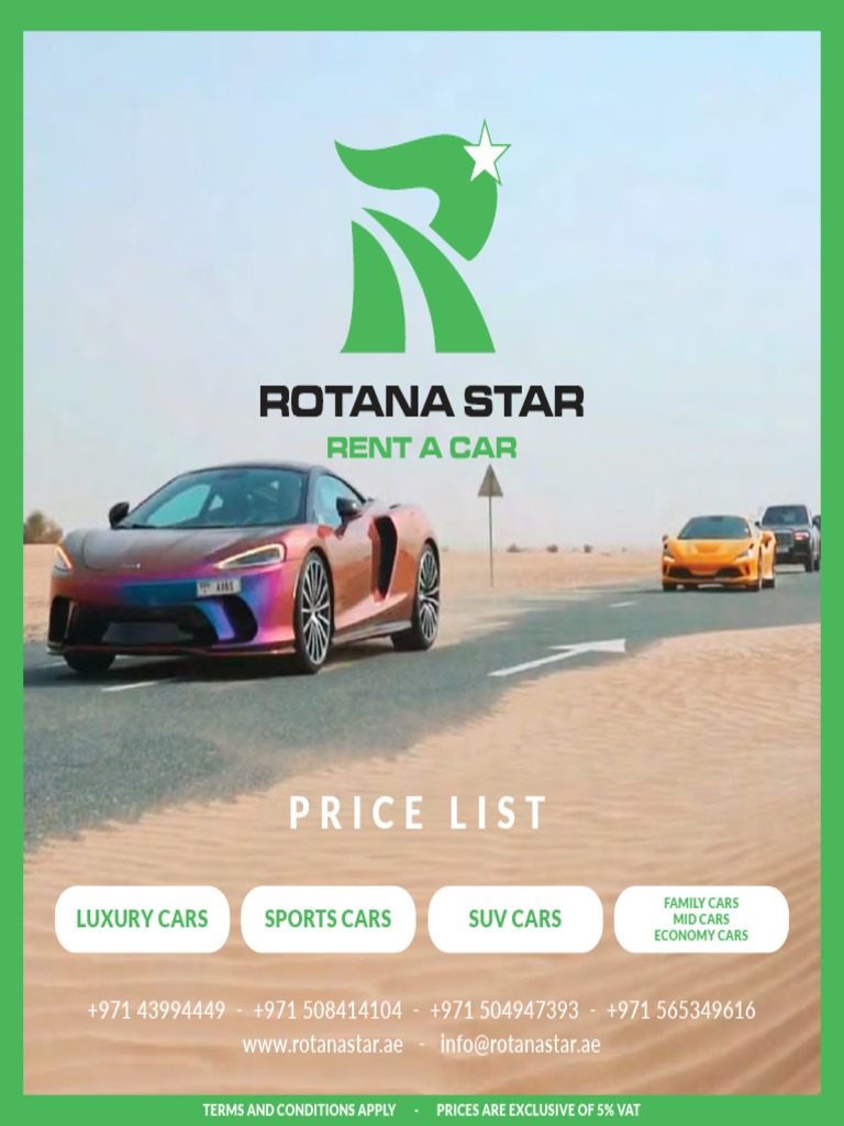 Rotana Star - Luxury Car Rental in Dubai Small | PDF | Luxury Motor Vehicle Manufacturers ...
