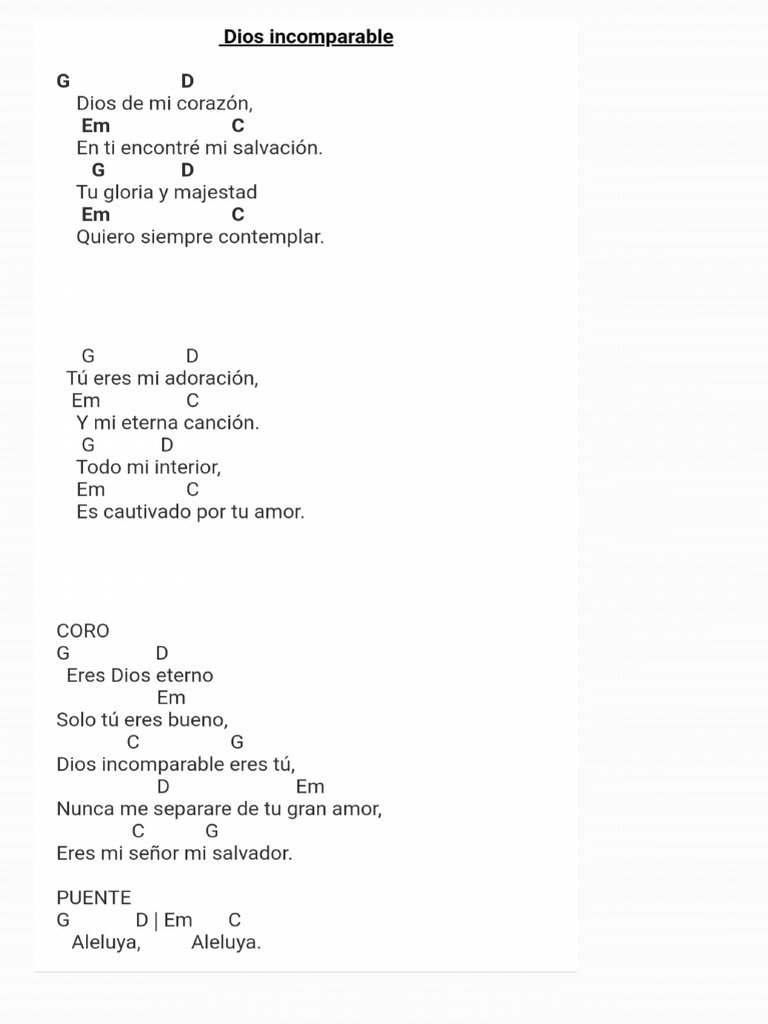 Dios Incomparable | PDF