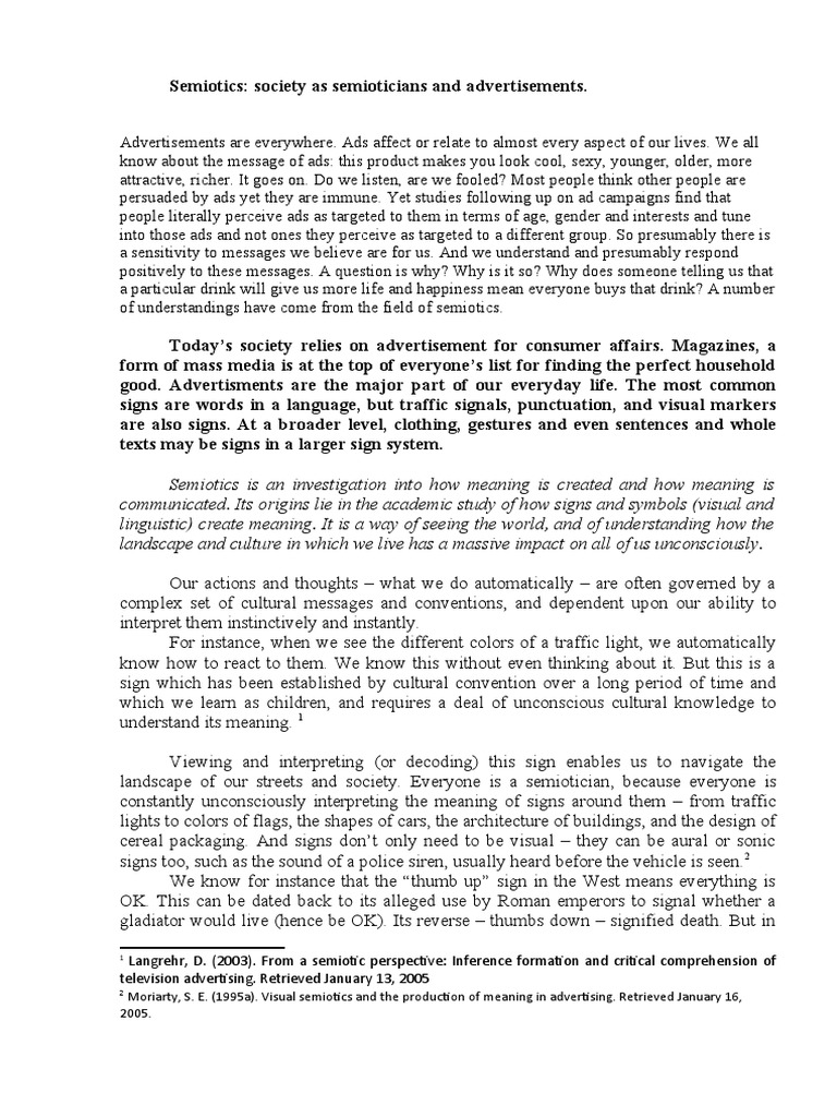 Nike Ad | PDF | Advertising | Semiotics