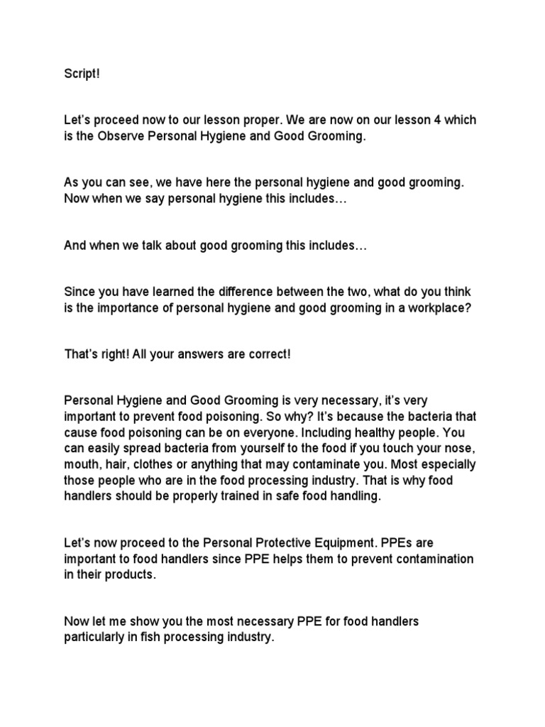 Script DEMO | PDF | Personal Protective Equipment | Hygiene