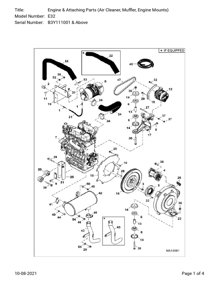 E32 Engine Parts List & Specifications | PDF | Screw | Equipment