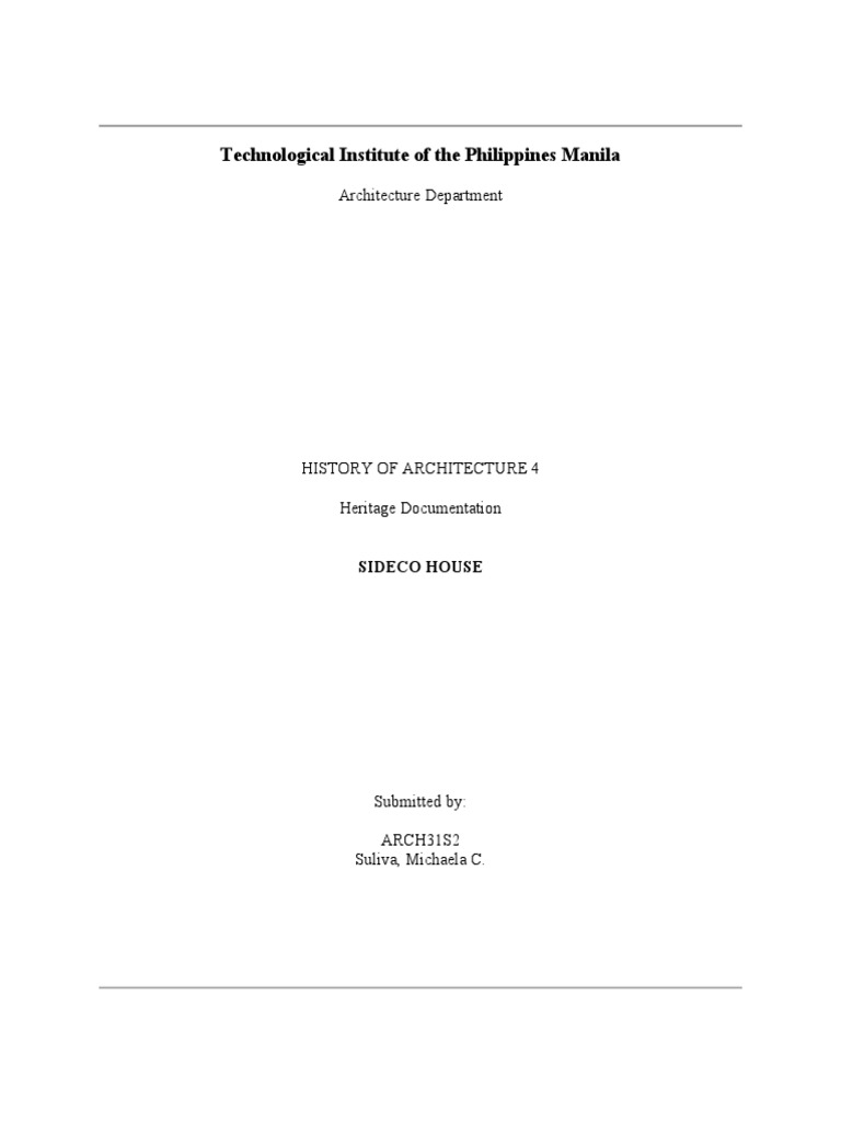 Sideco House: A Heritage Landmark | PDF | Philippines