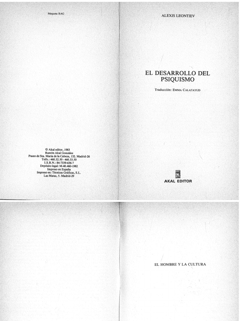 17 - Leontiev - El Hombre y La Cultura | PDF