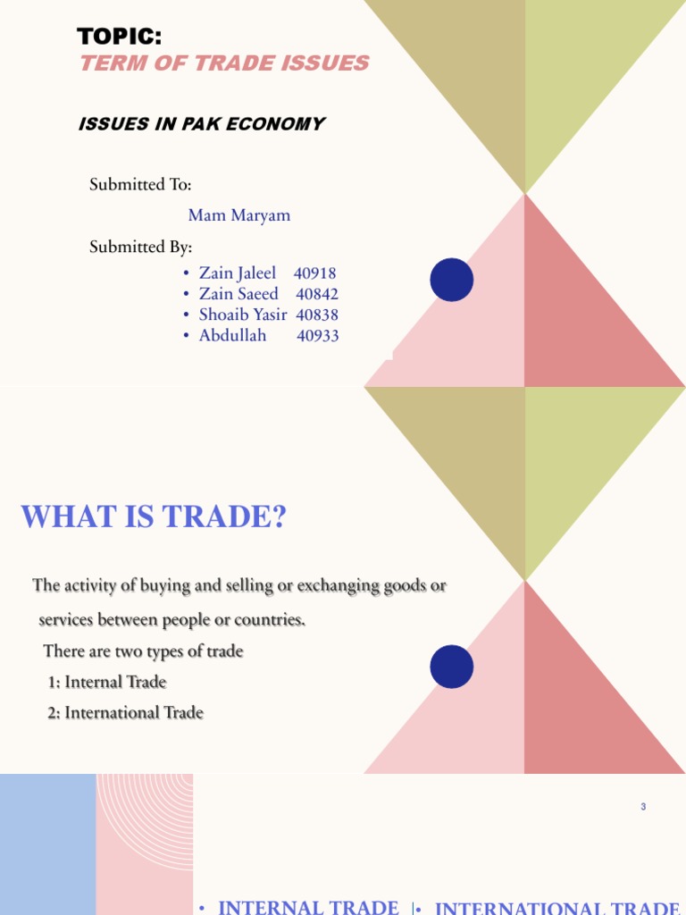 Terms of Trade. | PDF